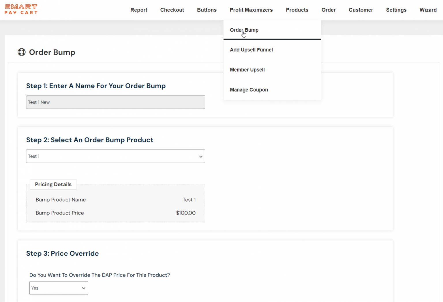 Order Bumps – DAP Documents