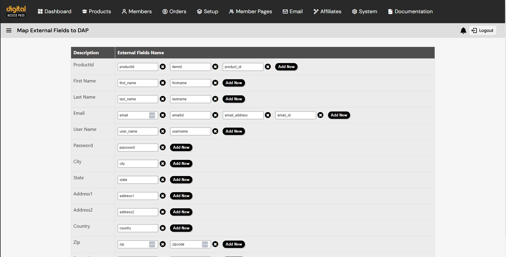DAPConnect (inbound to DAP) – DAP Documents